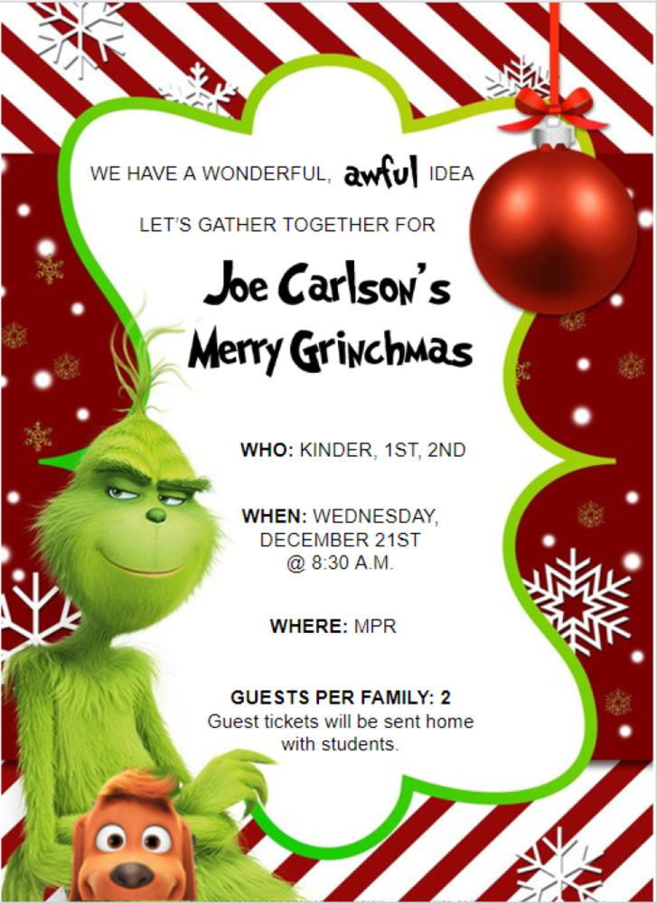 JC Merry Grinchmas | Joe Carlson Elementary School